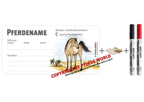 Magnetische individuelle Stalltafel für den Stallmanager - Araber ...